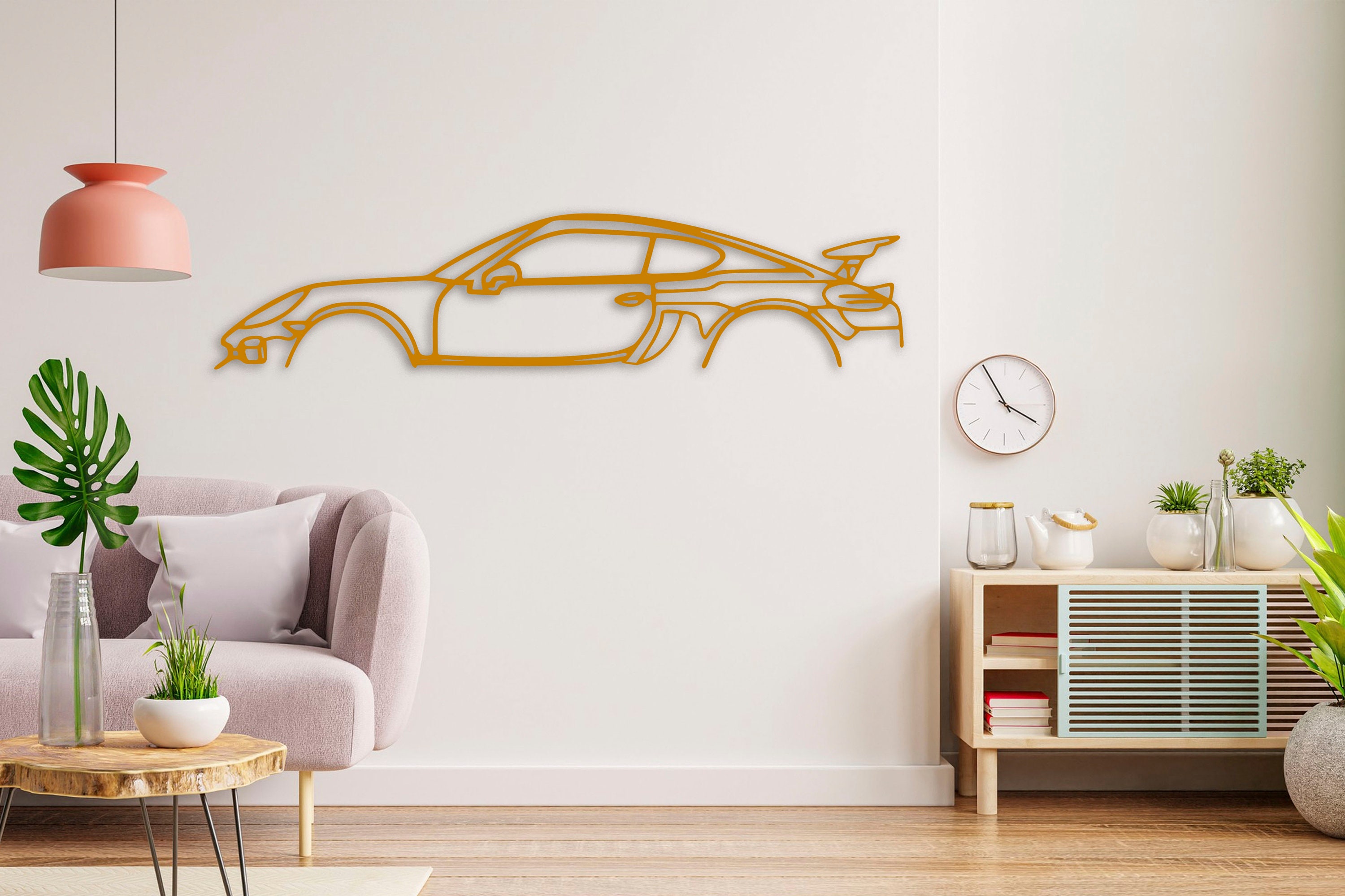 Sports Car Line Art, Racing Car Metal Wall Art, Modern Automotive Decor ...