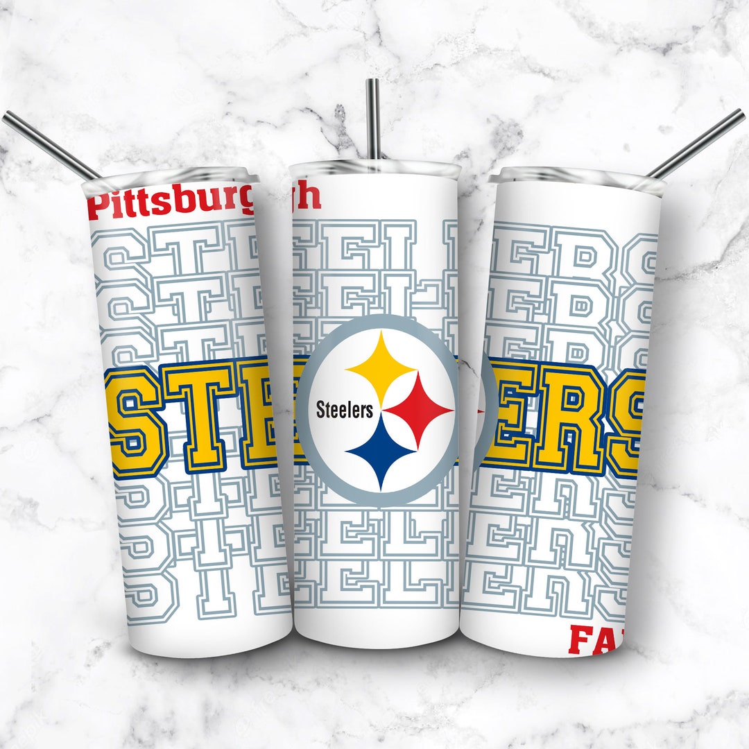 Steelers 20 Oz Skinny Tumbler Sublimation Design Pittsburgh - Etsy
