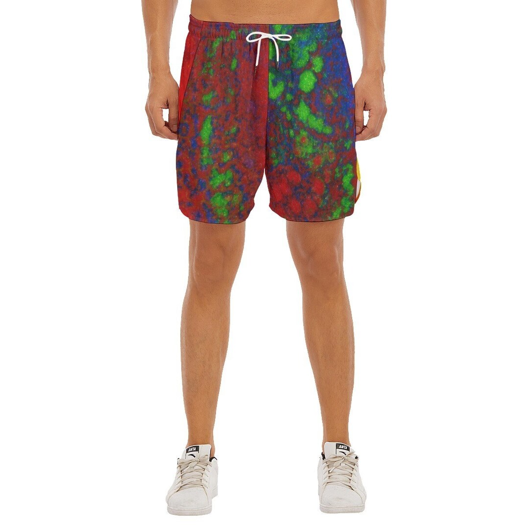Men's Side Split Running Shorts, With Waist Tie. Super Colorful, and ...