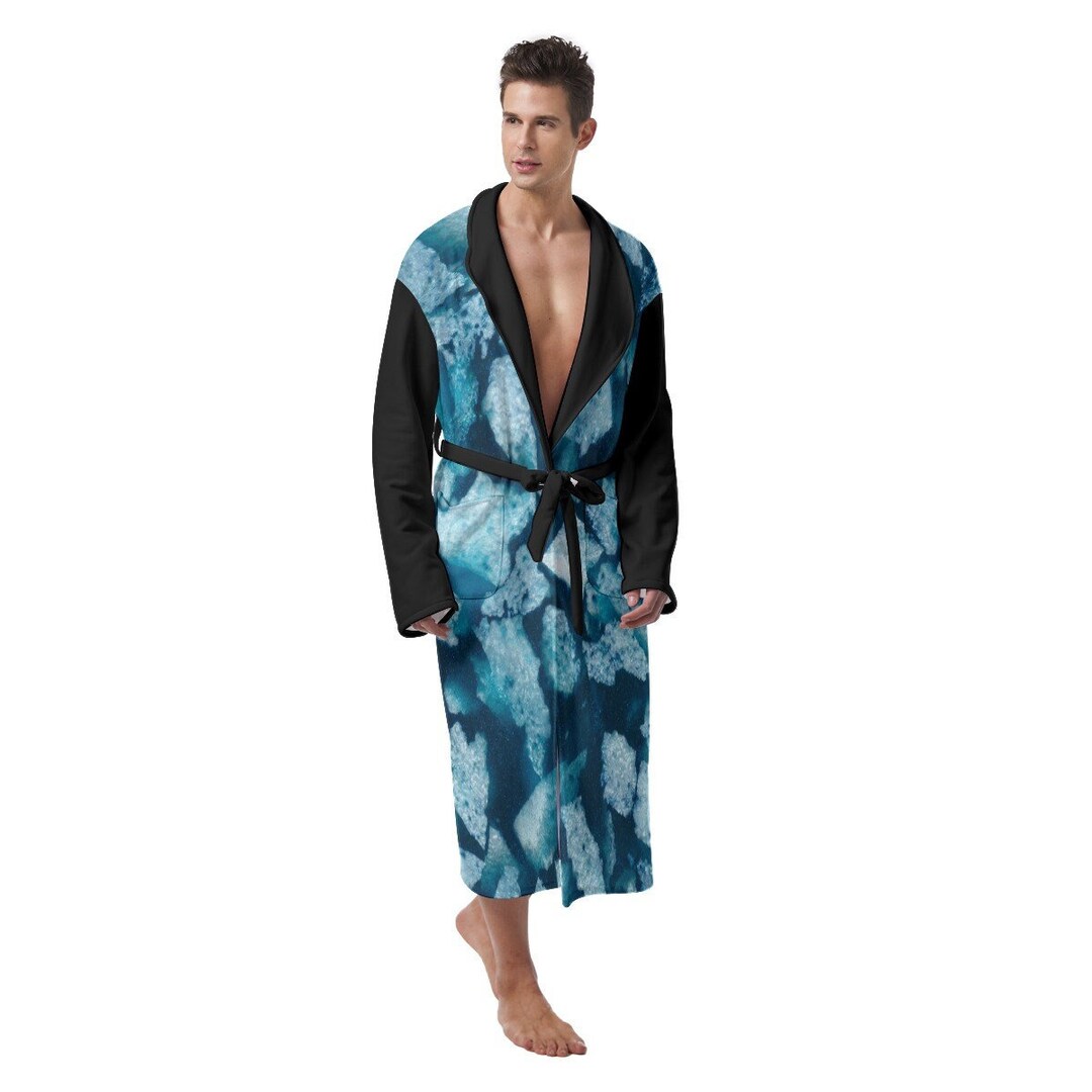 Men's Heavy Fleece Bathrobe. Comfortable and Cozy in Fresh Colorful ...