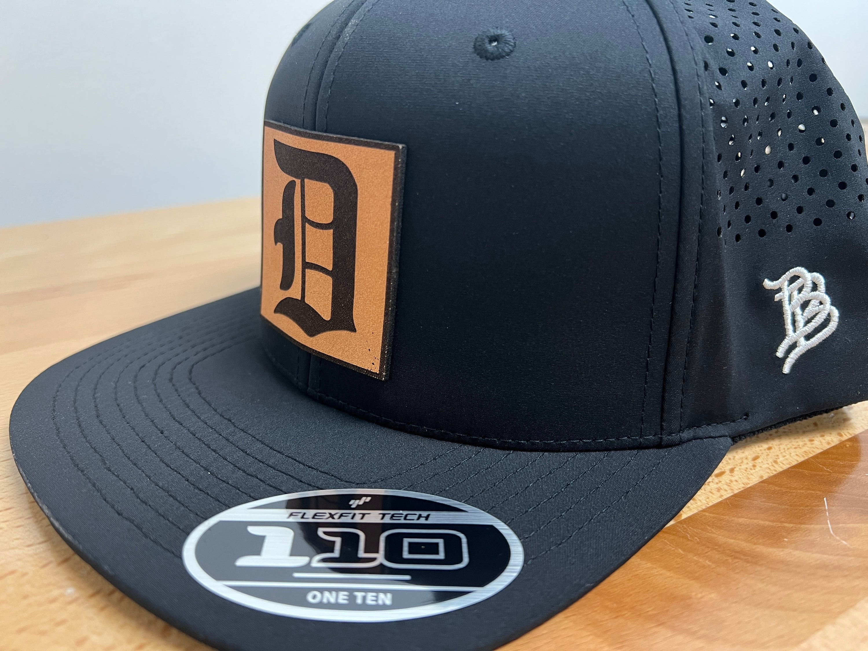 Davis High Hat | Leather Logo Patch | Flexfit Adjustable Snapback Cap ...