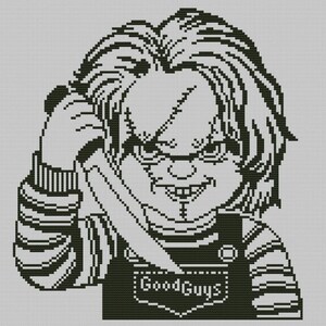 Chucky Cross Stitch Pattern DMC Chart Color Variations Needlepoint ...