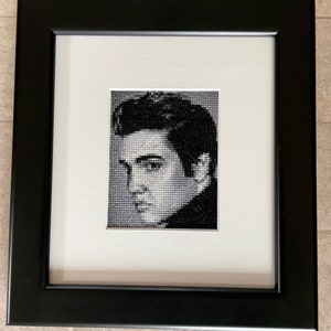 Elvis Presley MINI Cross Stitch Pattern DMC Chart Two Color Variations ...