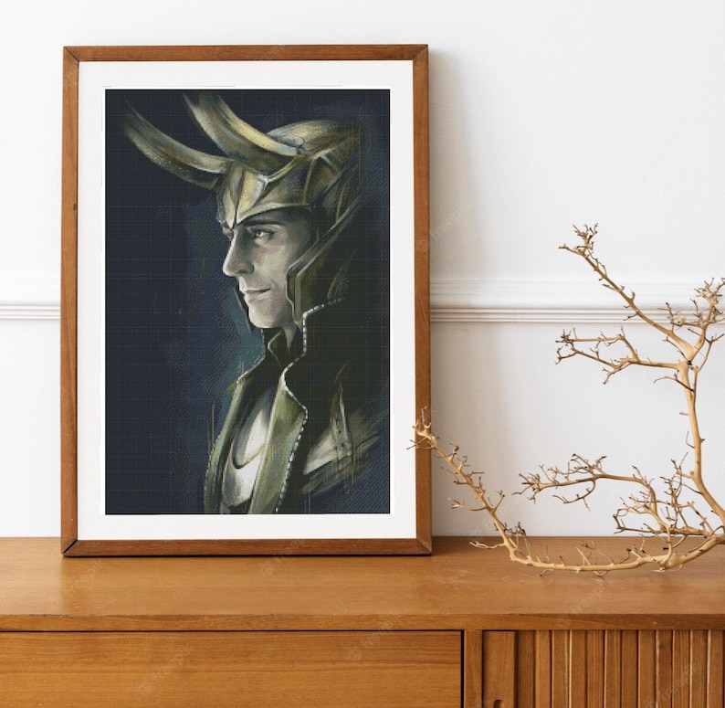 Loki Tom Hiddleston Cross Stitch Pattern DMC Chart Two Color - Etsy