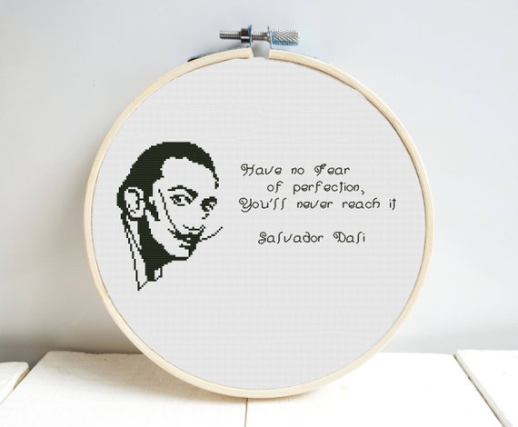 Salvador Dali Letters Cross Stitch Pattern DMC Needlepoint - Etsy