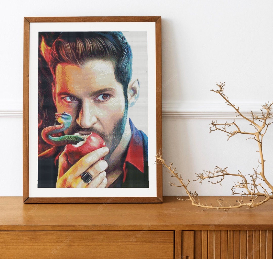 Lucifer Cross Stitch Pattern DMC Chart Two Colorvariationsneedlepoint ...