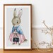 Victorian Rabbit Cross Stitch Pattern DMC Chart Two Color - Etsy