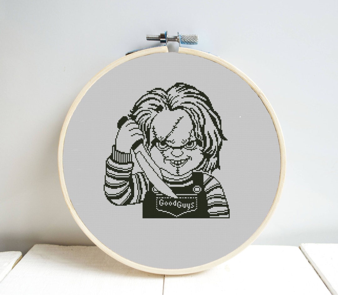Chucky Cross Stitch Pattern DMC Chart Color Variations Needlepoint ...