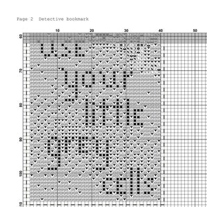 Detective Bookmarks Cross Stitch Pattern DMC Chart Two Color Variations ...