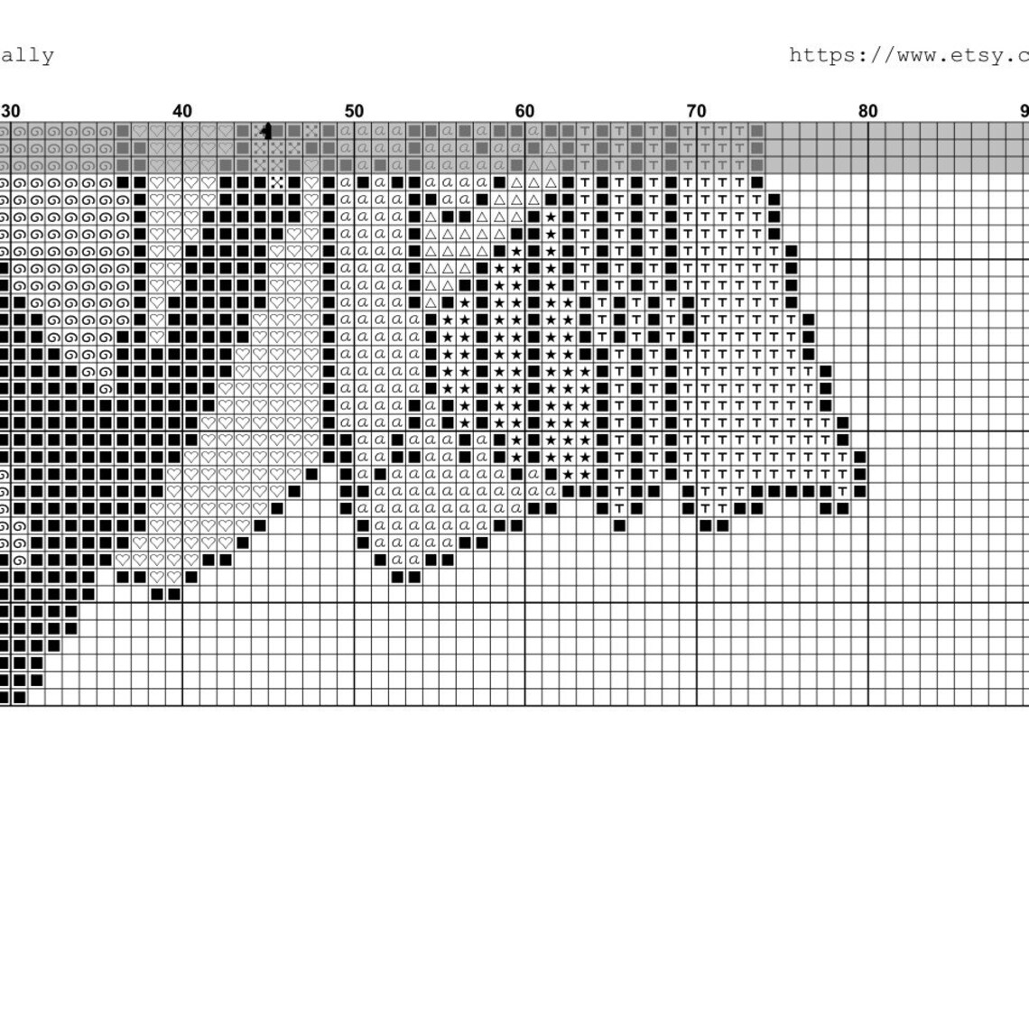 Happy Valentines Day Jack Cross Stitch Pattern DMC Chart Two Color ...