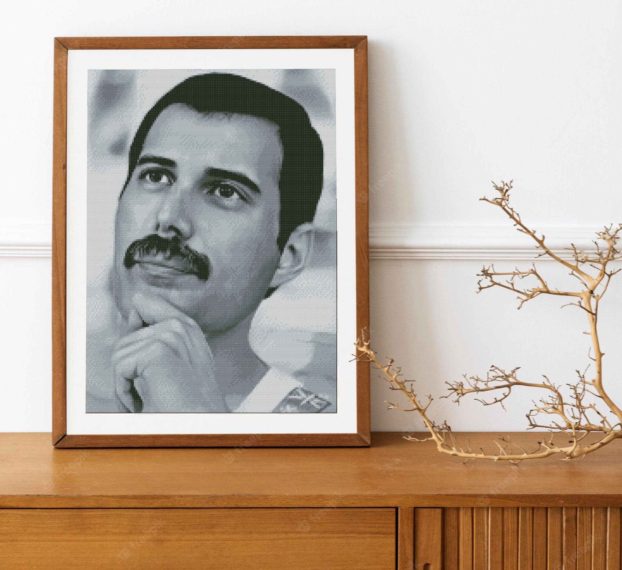 Freddie Mercury Cross Stitch Pattern DMC Chart Two Color - Etsy Australia