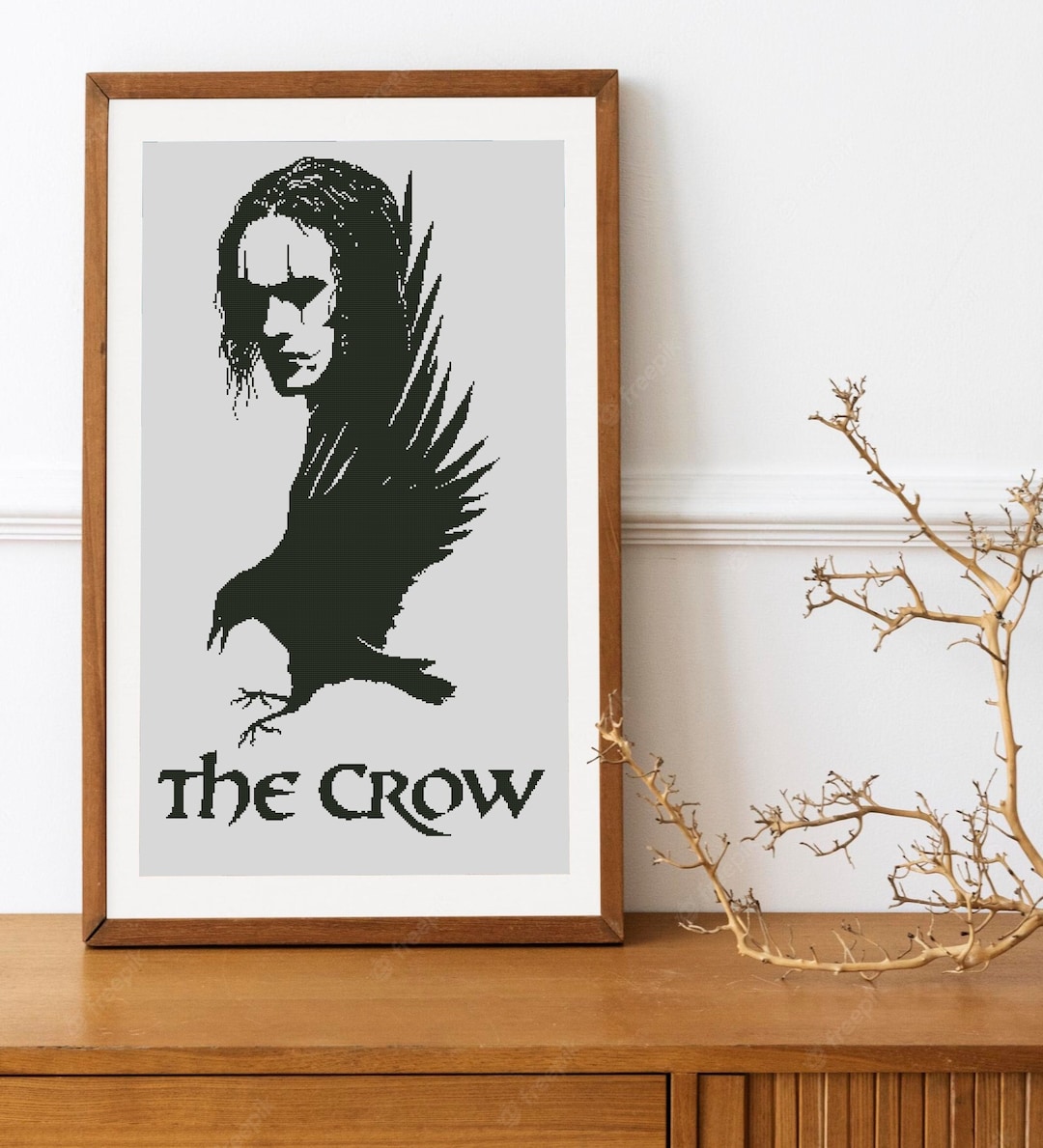 THE CROW Cross Stitch Pattern Dmc Variations Needlepoint Embroidery ...
