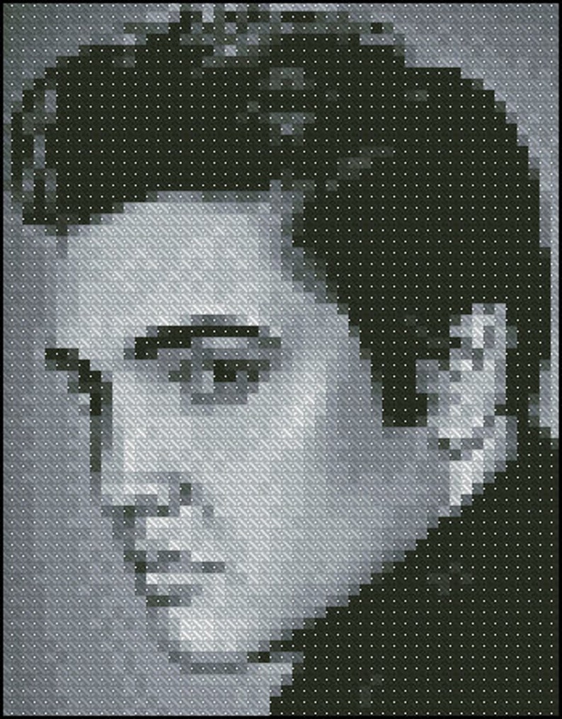 Elvis Presley MINI Cross Stitch Pattern DMC Chart Two Color - Etsy