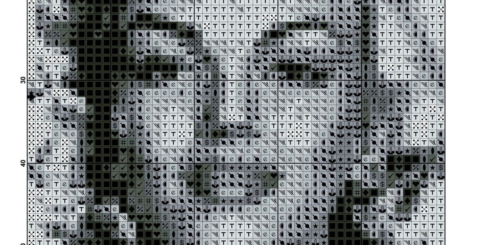 Merlin Monro MINI Cross Stitch Pattern DMC Chart Two Color Variations ...