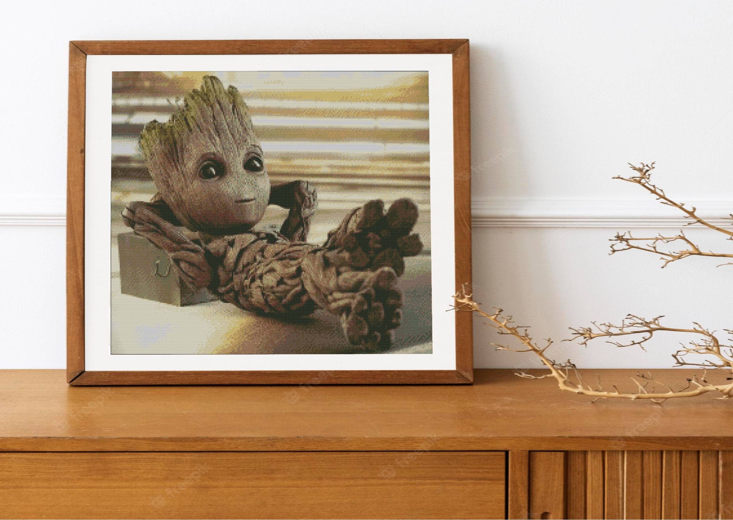 Groot Cross Stitch Pattern DMC Chart Two Color Variations - Etsy