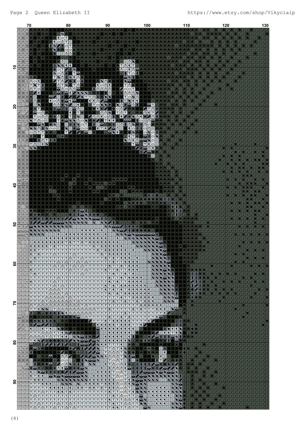 In Memory of Queen Elizabeth II Cross Stitch Pattern DMC Chart - Etsy