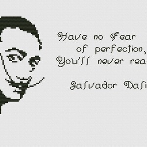 Salvador Dali Letters Cross Stitch Pattern DMC Needlepoint Embroidery ...