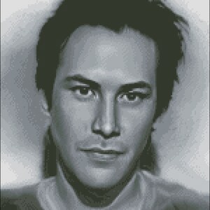 Keanu Reeves Cross Stitch Pattern DMC Chart Two Color Variations ...