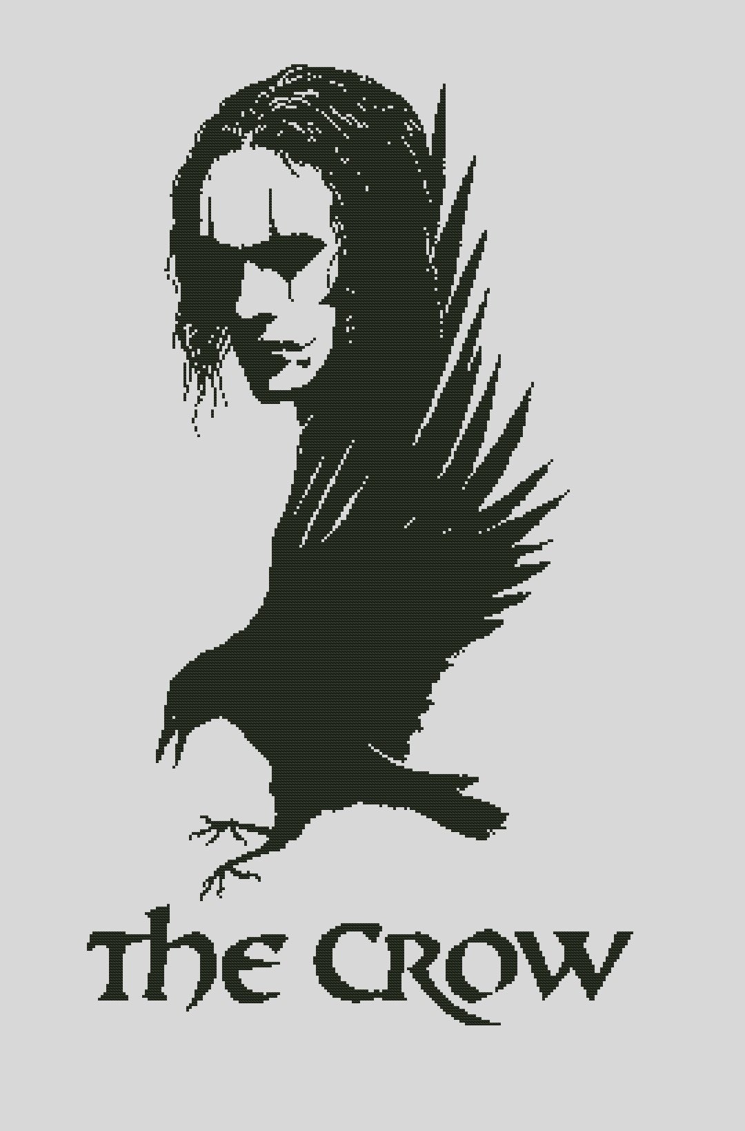 THE CROW Cross Stitch Pattern Dmc Variations Needlepoint - Etsy