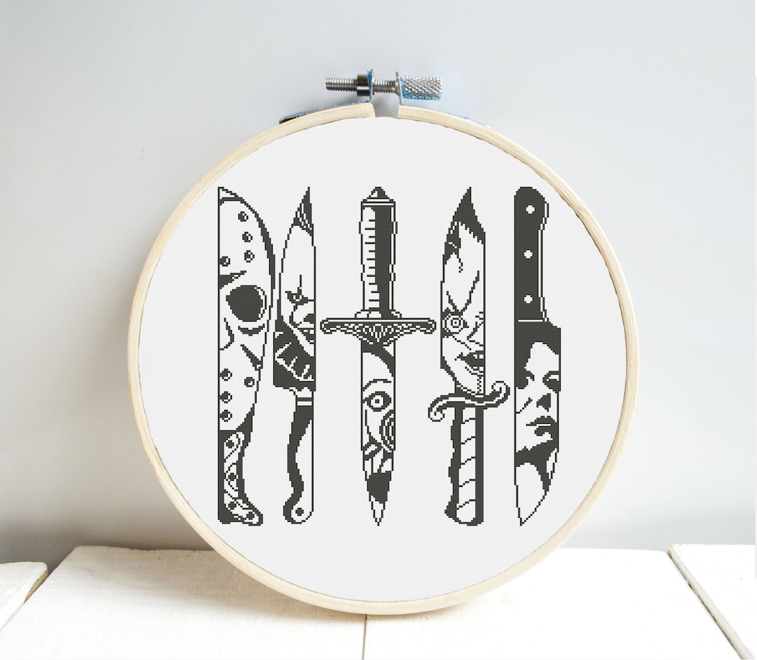 Weapons of Maniacs Cross Stitch Pattern DMC Needlepoint Embroidery ...