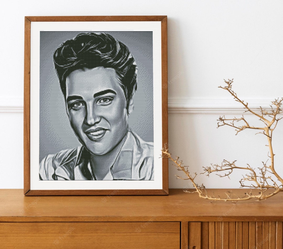 Elvis Presley Cross Stitch Pattern DMC Chart Two Color Variations ...