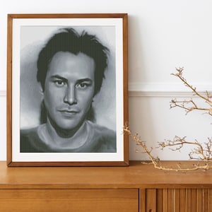 Keanu Reeves Cross Stitch Pattern DMC Chart Two Color Variations ...