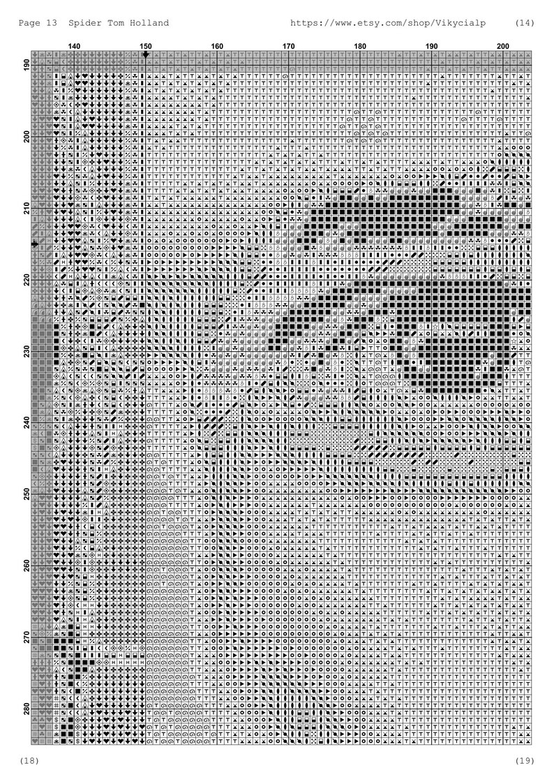 Spider Tom Holland Superheroes Cross Stitch Pattern DMC Chart - Etsy