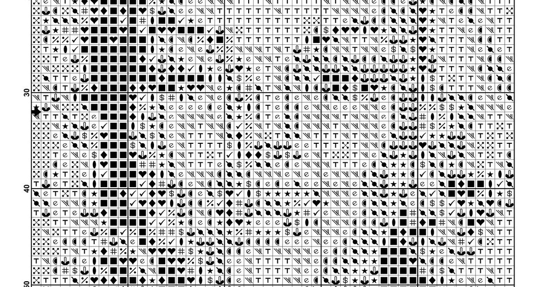 Merlin Monro MINI Cross Stitch Pattern DMC Chart Two Color Variations ...