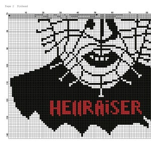 Pinhead Cross Stitch Pattern DMC Chart Two Color Variations Needlepoint ...