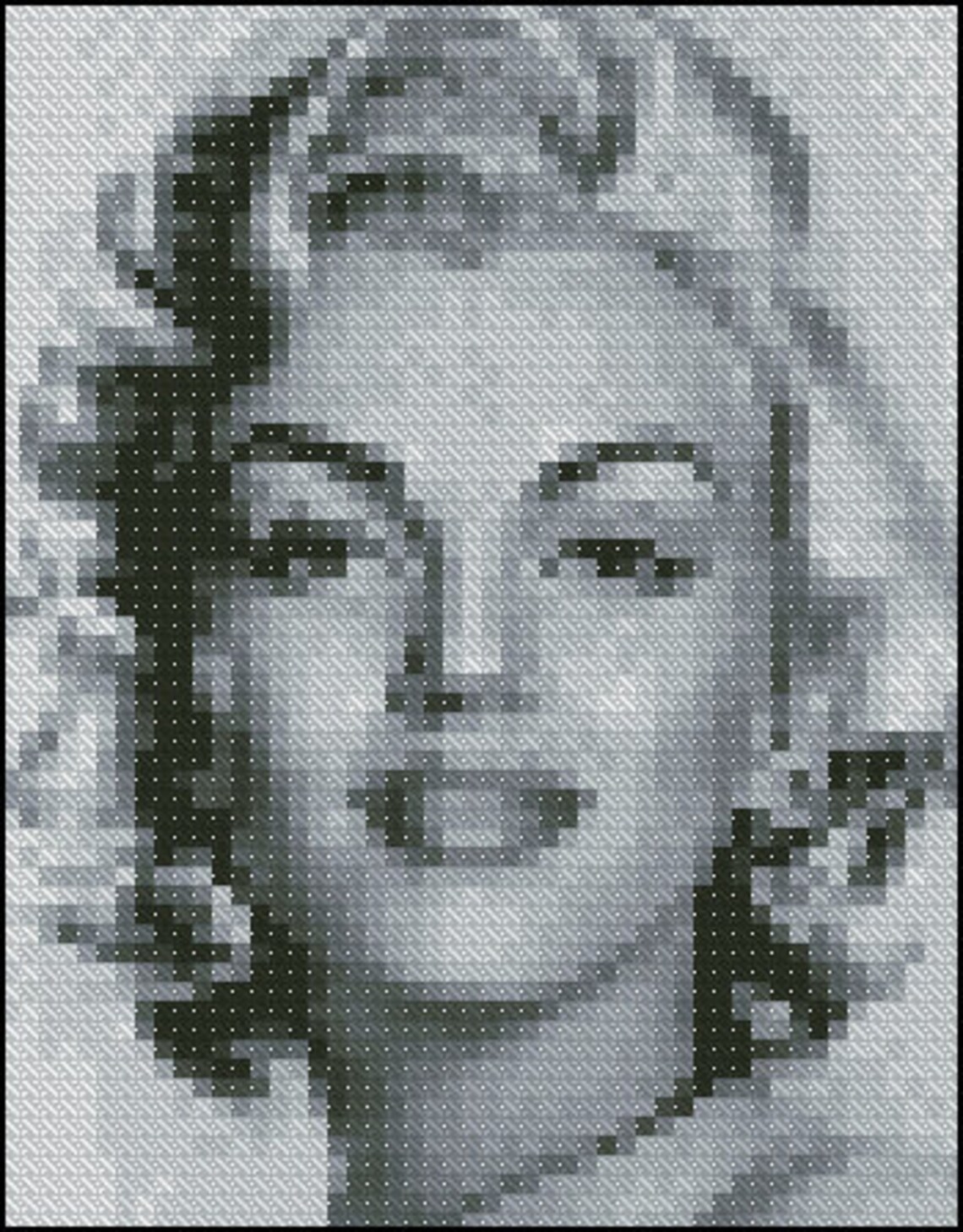 Merlin Monro MINI Cross Stitch Pattern DMC Chart Two Color Variations ...