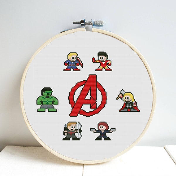 Avengers Cross Stitch Pattern - Etsy