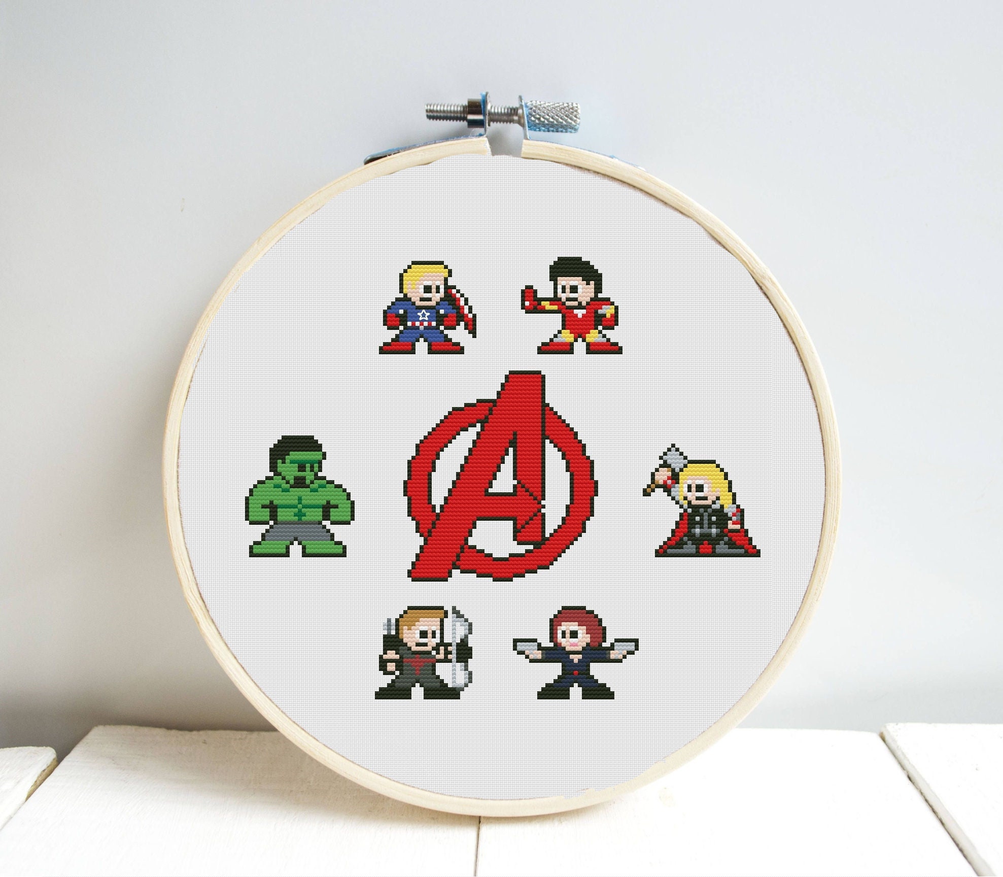 Avengers Cross Stitch Pattern DMC Chart Two Color Variations - Etsy