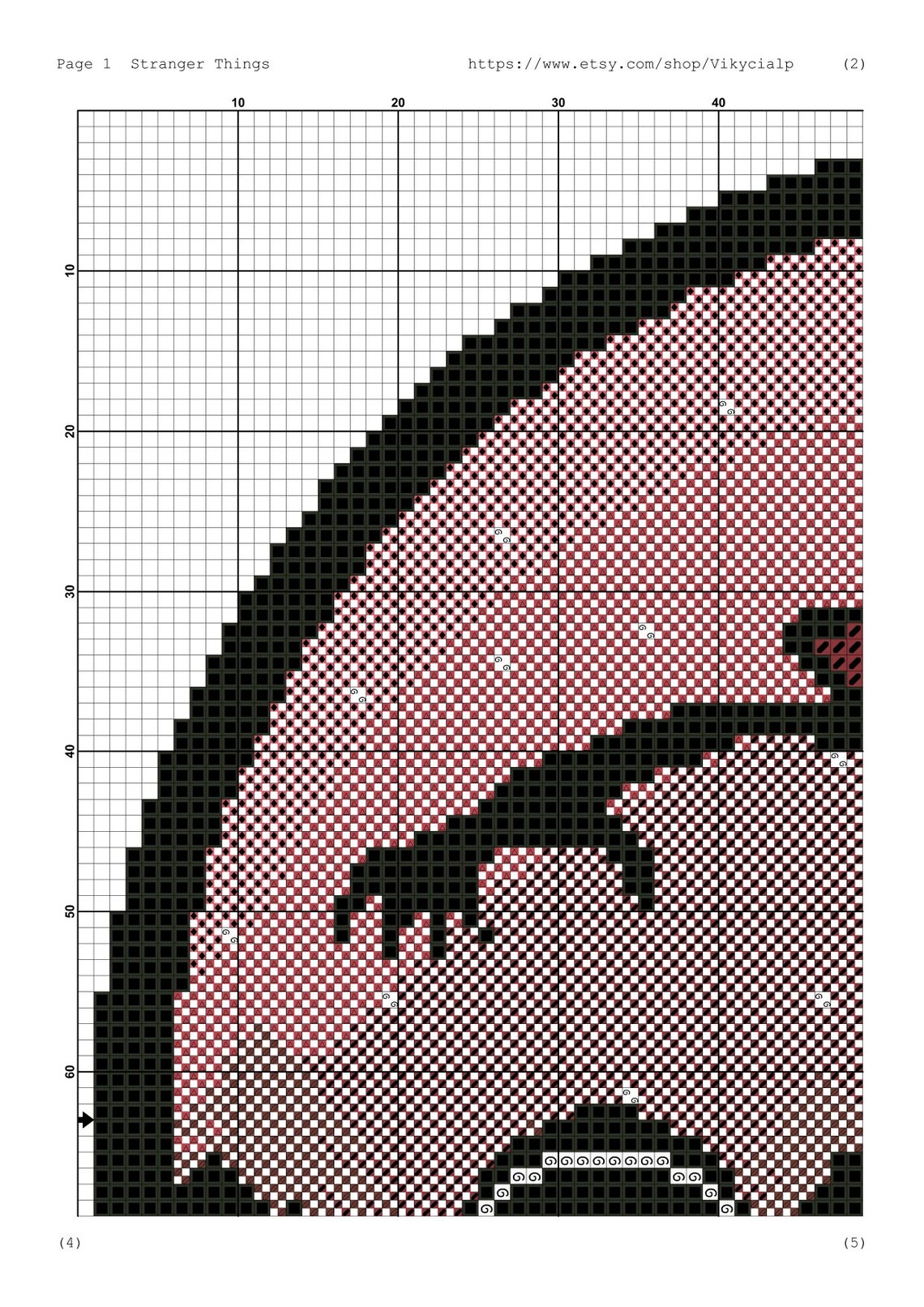 Very Stranger Things Cross Stitch Pattern DMC Chart Two Color ...