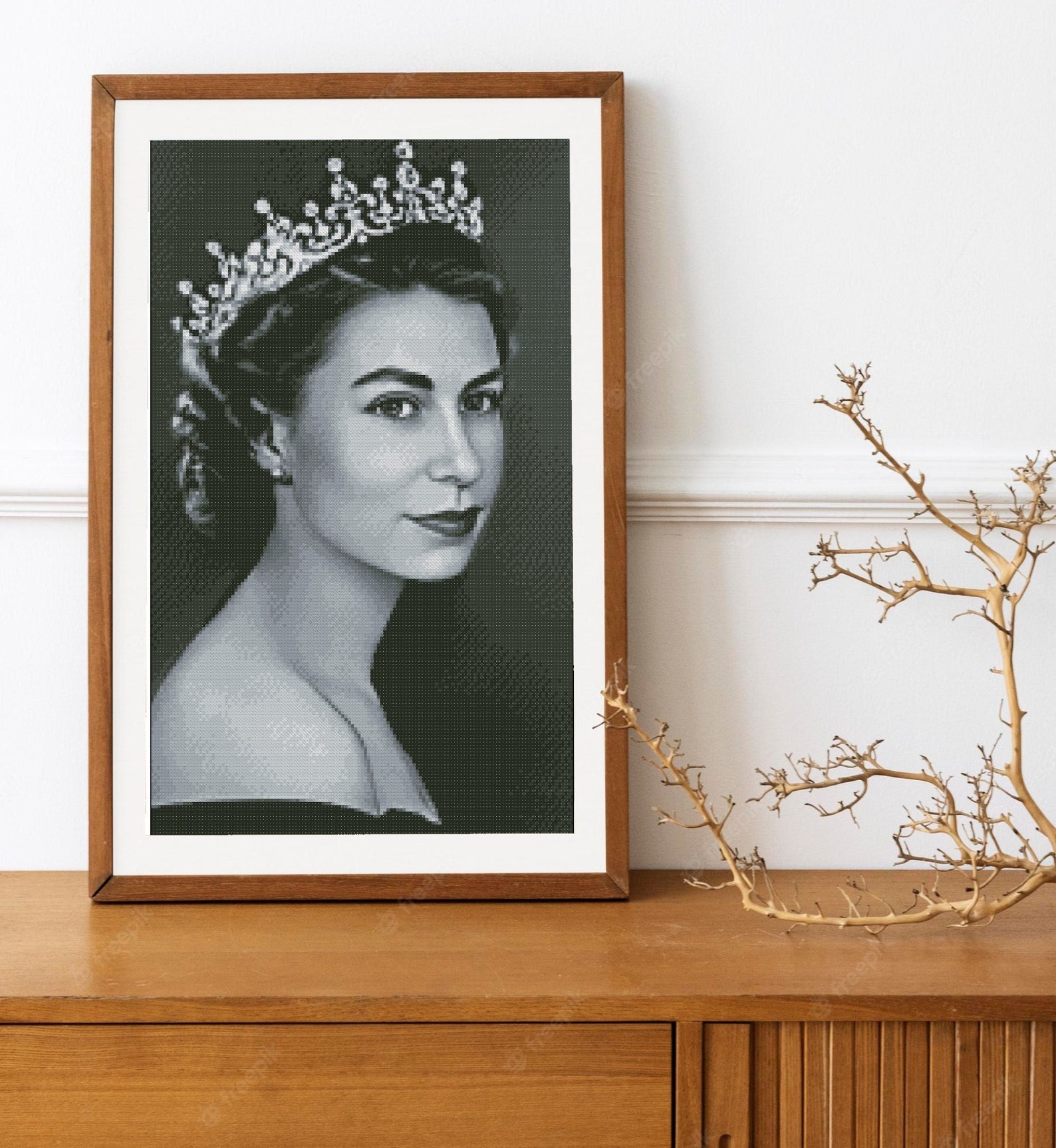 In Memory of Queen Elizabeth II Cross Stitch Pattern DMC Chart - Etsy