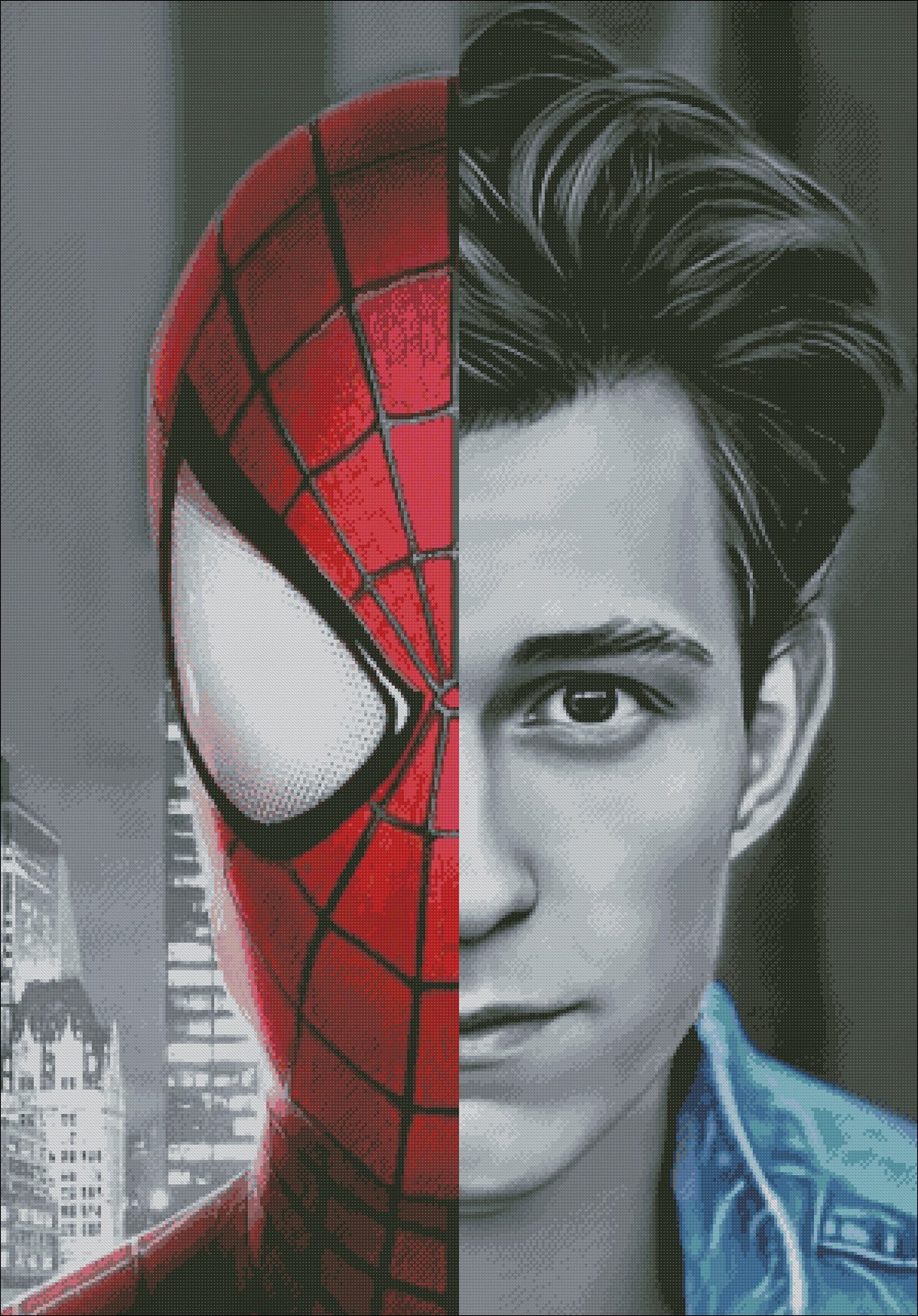Spider Tom Holland Superheroes Cross Stitch Pattern DMC Chart - Etsy
