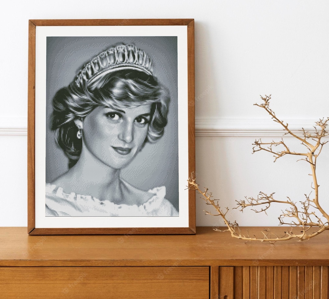 Diana Princess of Wales Cross Stitch Pattern DMC Chart Two Color ...