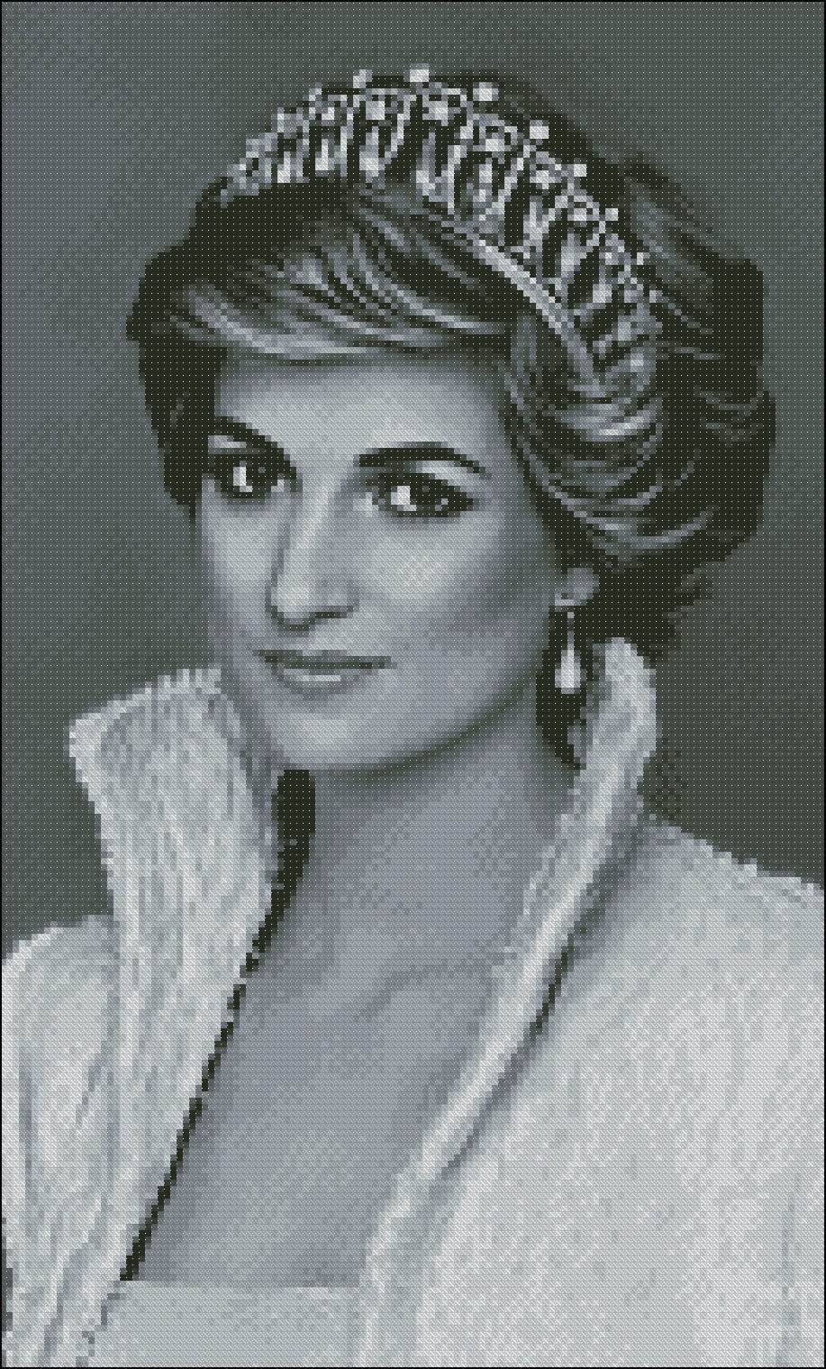 Diana Princess of Wales Cross Stitch Pattern, Two Color DMC Chart (PDF ...