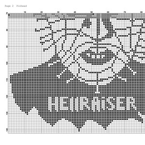 Pinhead Cross Stitch Pattern DMC Chart Two Color Variations Needlepoint ...