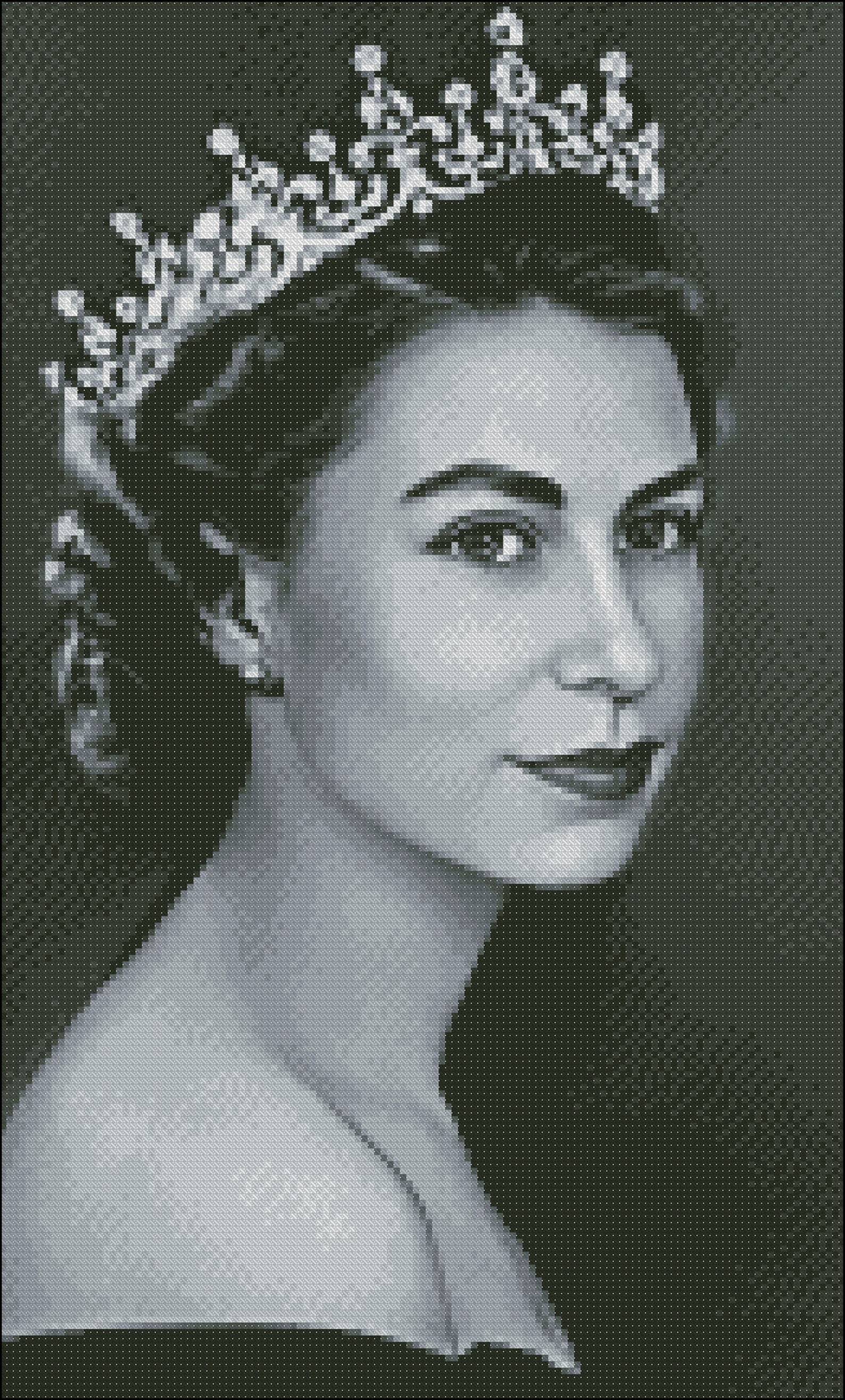 In Memory of Queen Elizabeth II Cross Stitch Pattern DMC Chart - Etsy