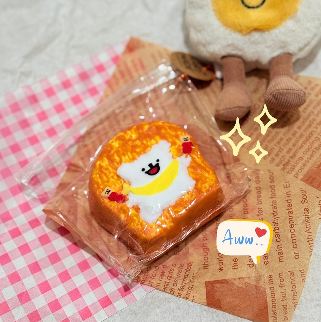 Cute Taba Squishy Dog Face Toast Handmade Stress Reliever Slime Toy ...