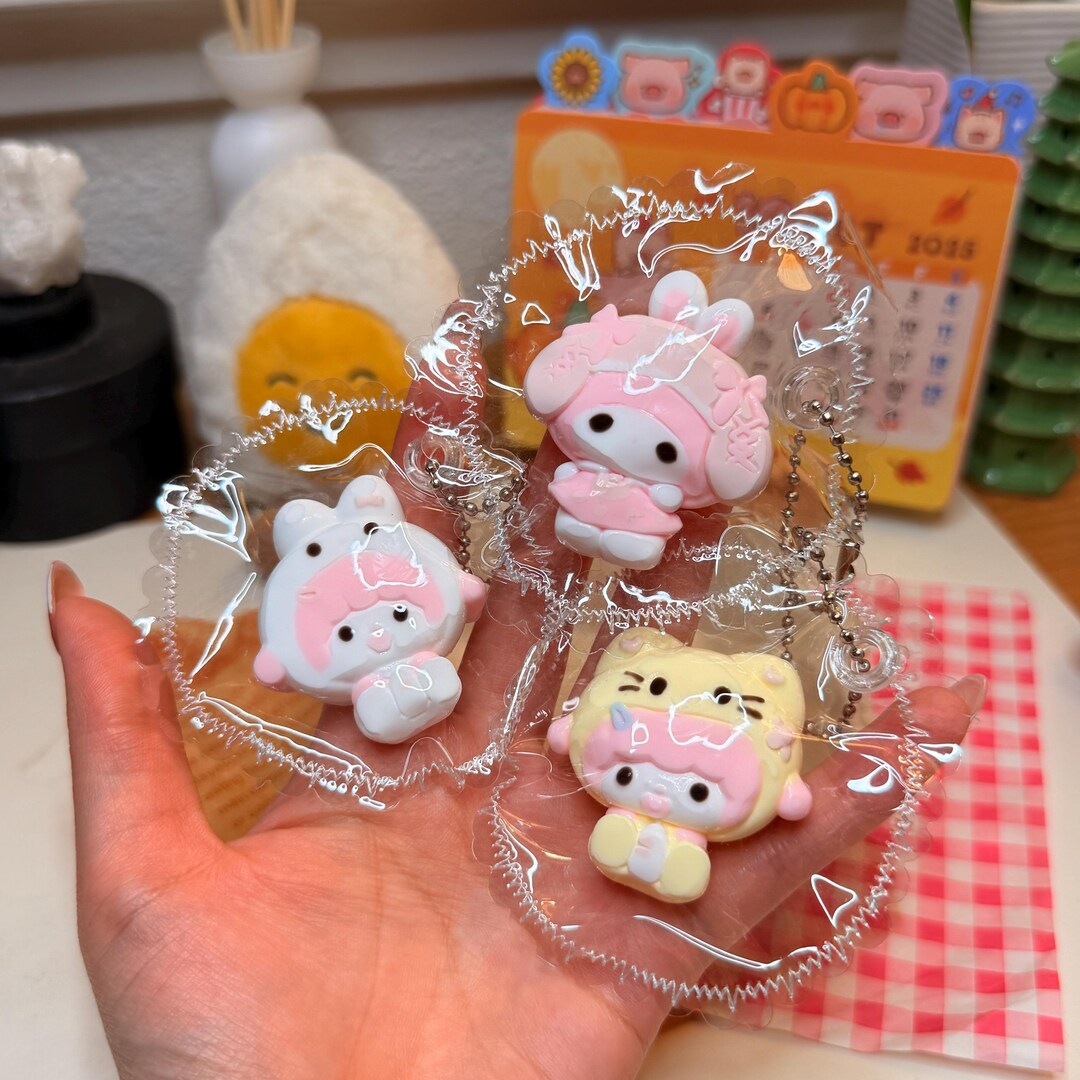 Mini Sheep Kitty Bunny Taba Squishy Toy Keychain | Soft Slow Rising ...