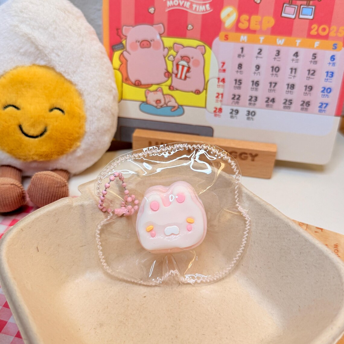 Bunny Puppy Food Pastry Taba Squishy Toy Keychain | Soft Slow Rising ...