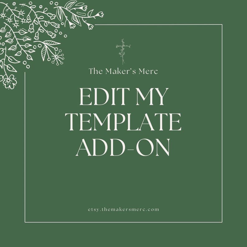 Edit My Template Add-on - Etsy