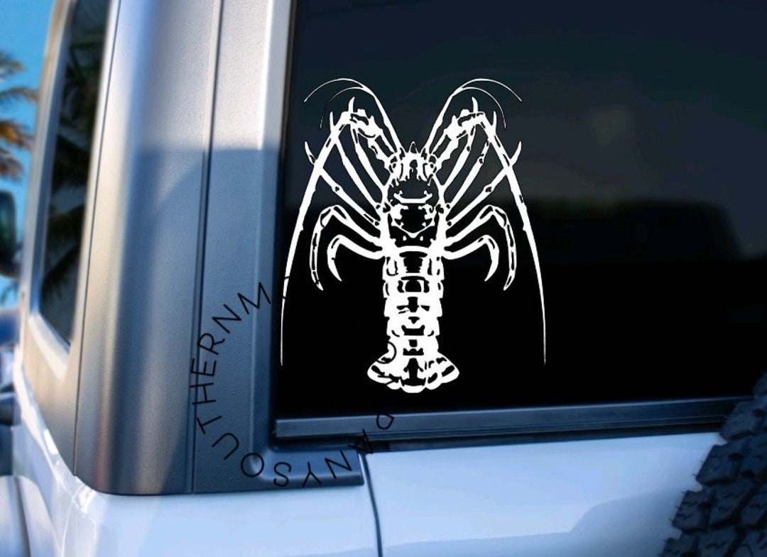 Lobster Decal Florida Lobster Decal Florida Spiny Lobster Car - Etsy
