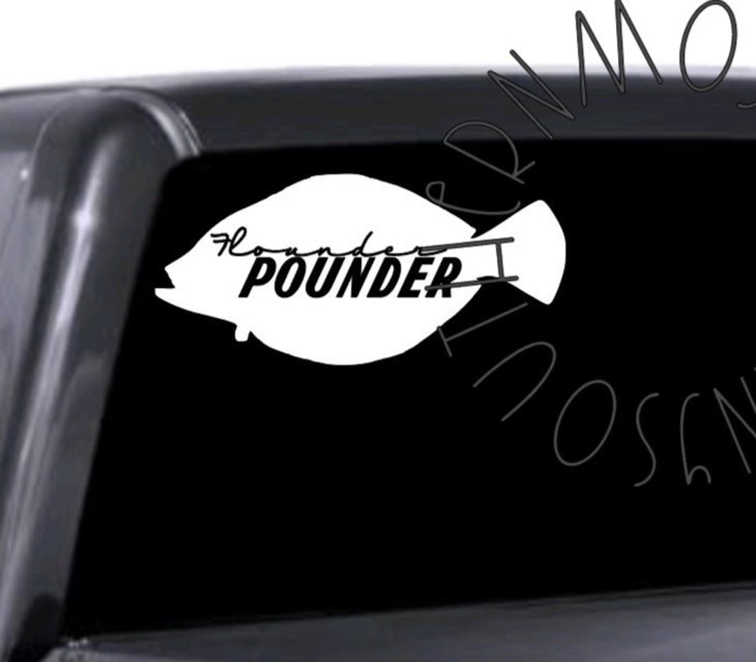 Flounder Pounder Decal Gig Gigging Fishing Fish Truck Decal - Etsy