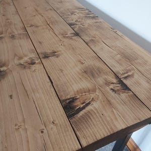 Solid Wood Rustic Dining Table. - Etsy UK