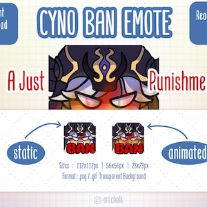 Ban Emote for Twitch, Cyno From Genshin Impact - Animated and Static ...