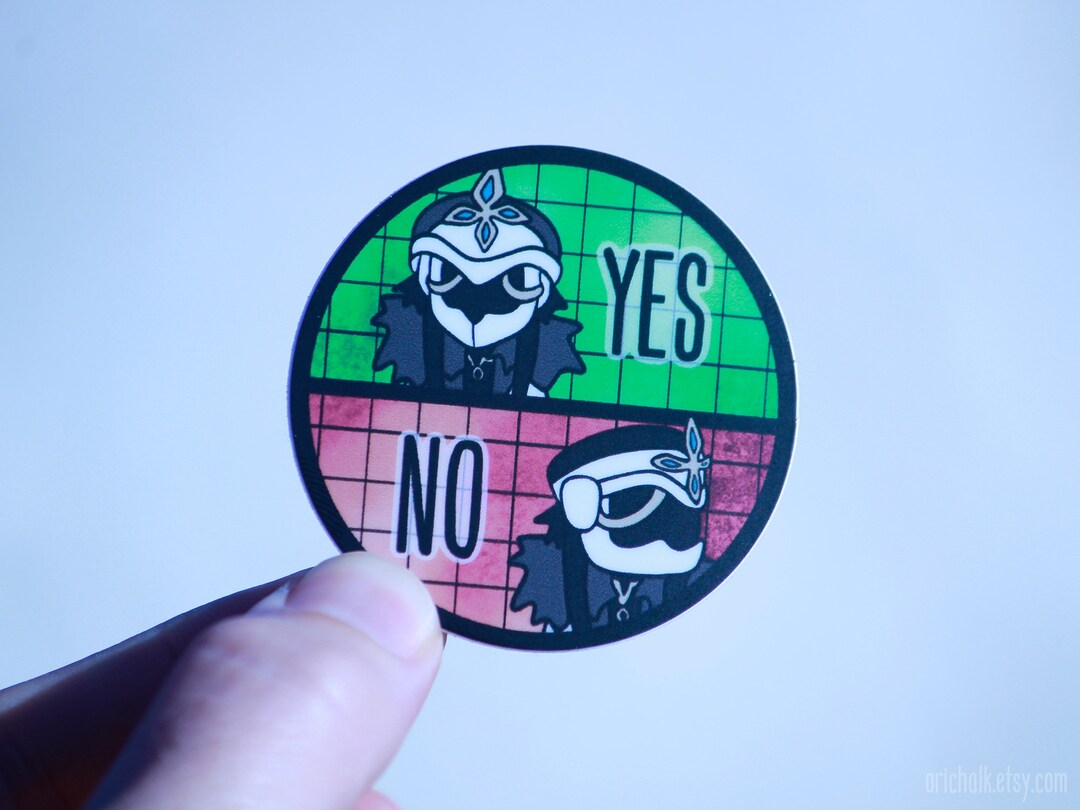 Capitano yes No Sticker Genshin Impact Fatui Harbinger Waterproof Vinyl ...