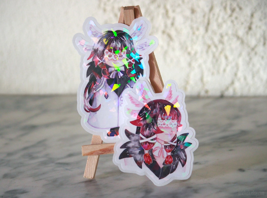 Set of Two Columbina Stickers, Fatui Harbinger Holographic Stickers - Etsy