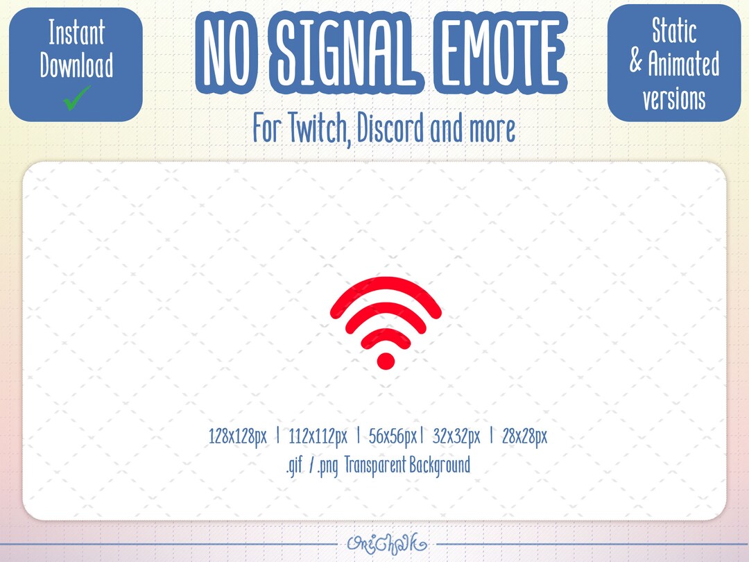 Lag Emote No Signal Animated Emote for Twitch Slow Connexion Emote - Etsy